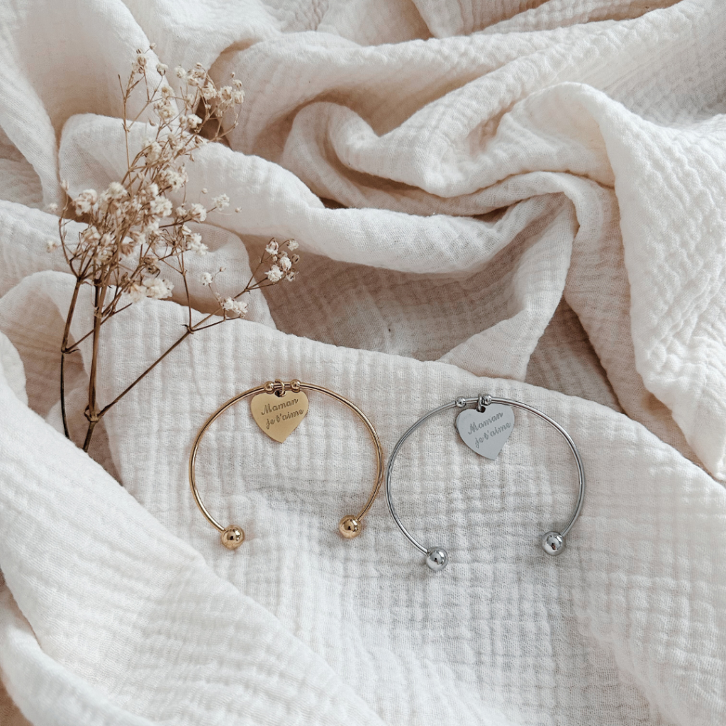 Bracelet maman acier inoxydable - Tout Comme Maman